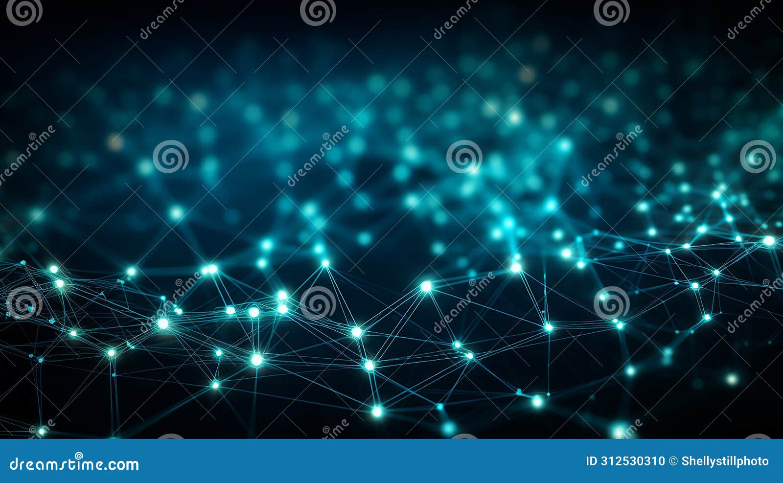 Network or Networking Technology Flowing Light Structure Background ...