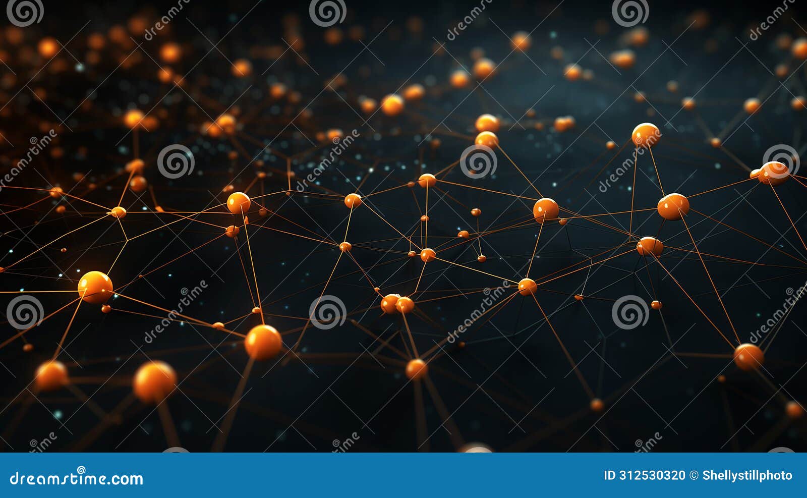 Network or Networking Technology Flowing Light Structure Background ...