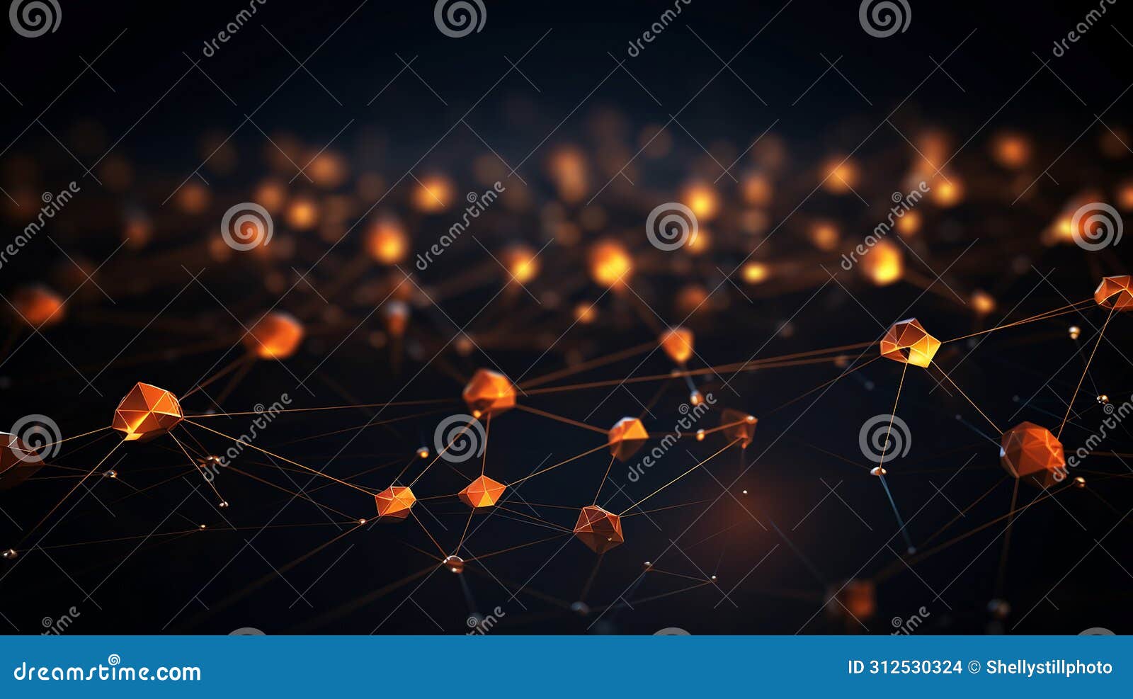 Network or Networking Technology Flowing Light Structure Background ...