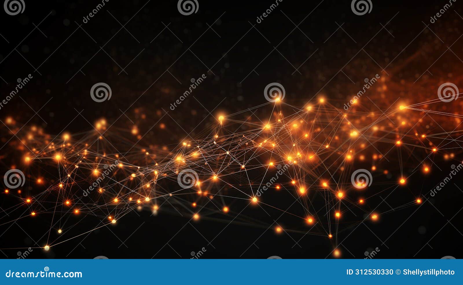 Network or Networking Technology Flowing Light Structure Background ...