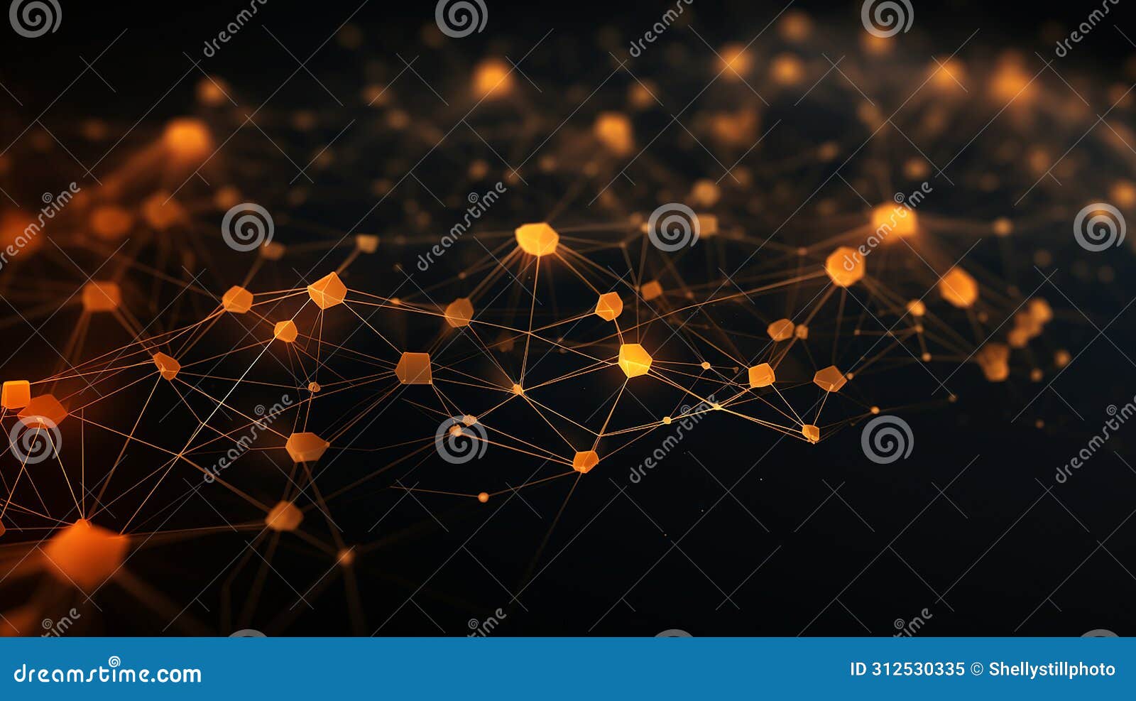 Network or Networking Technology Flowing Light Structure Background ...