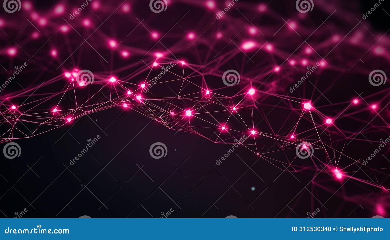 Network or Networking Technology Flowing Light Structure Background ...