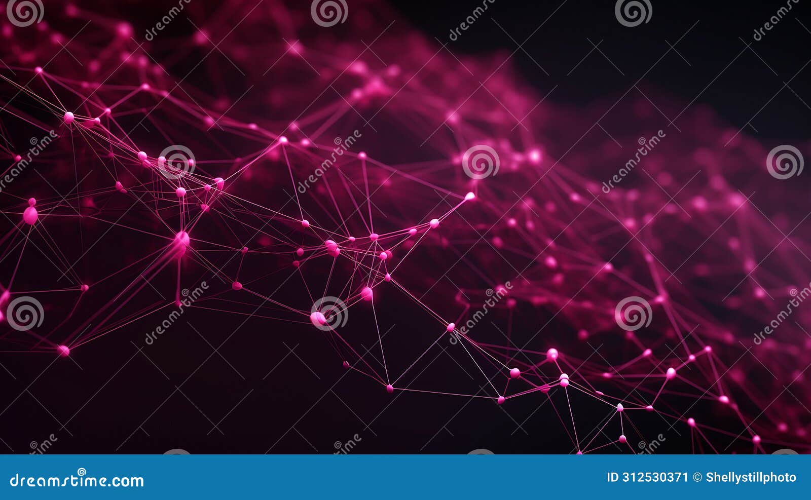 Network or Networking Technology Flowing Light Structure Background ...