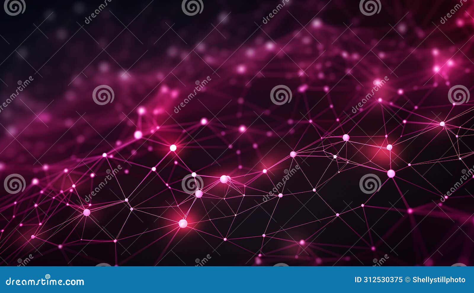 Network or Networking Technology Flowing Light Structure Background ...