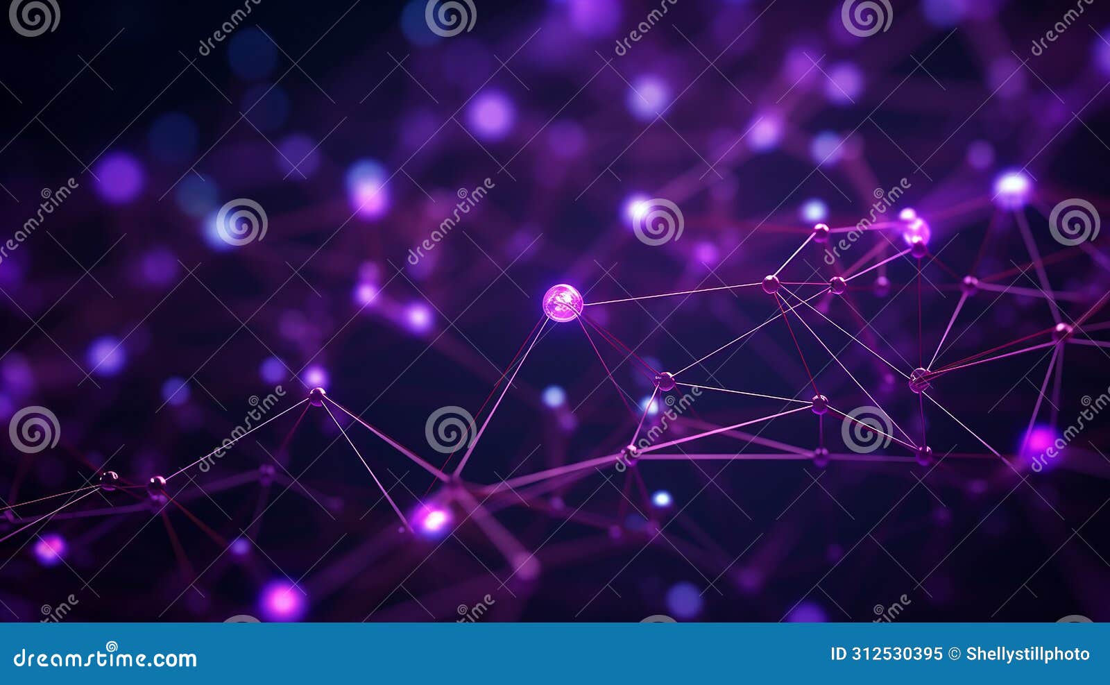 Network or Networking Technology Flowing Light Structure Background ...