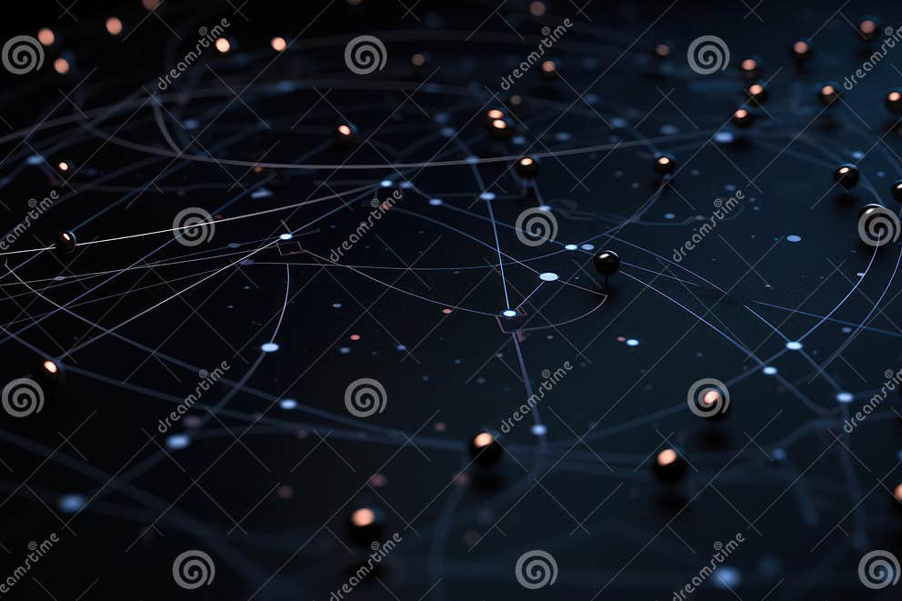 Network of Neural Connections Generative Ai Stock Illustration ...