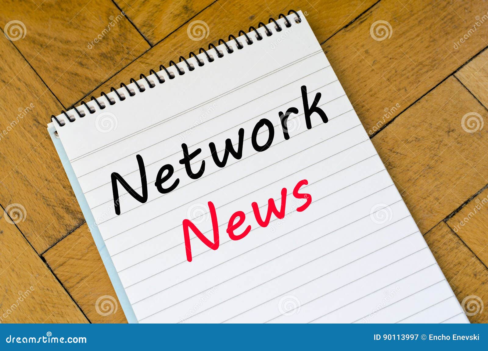 Network News Concept on Notebook Stock Image - Image of service, data ...