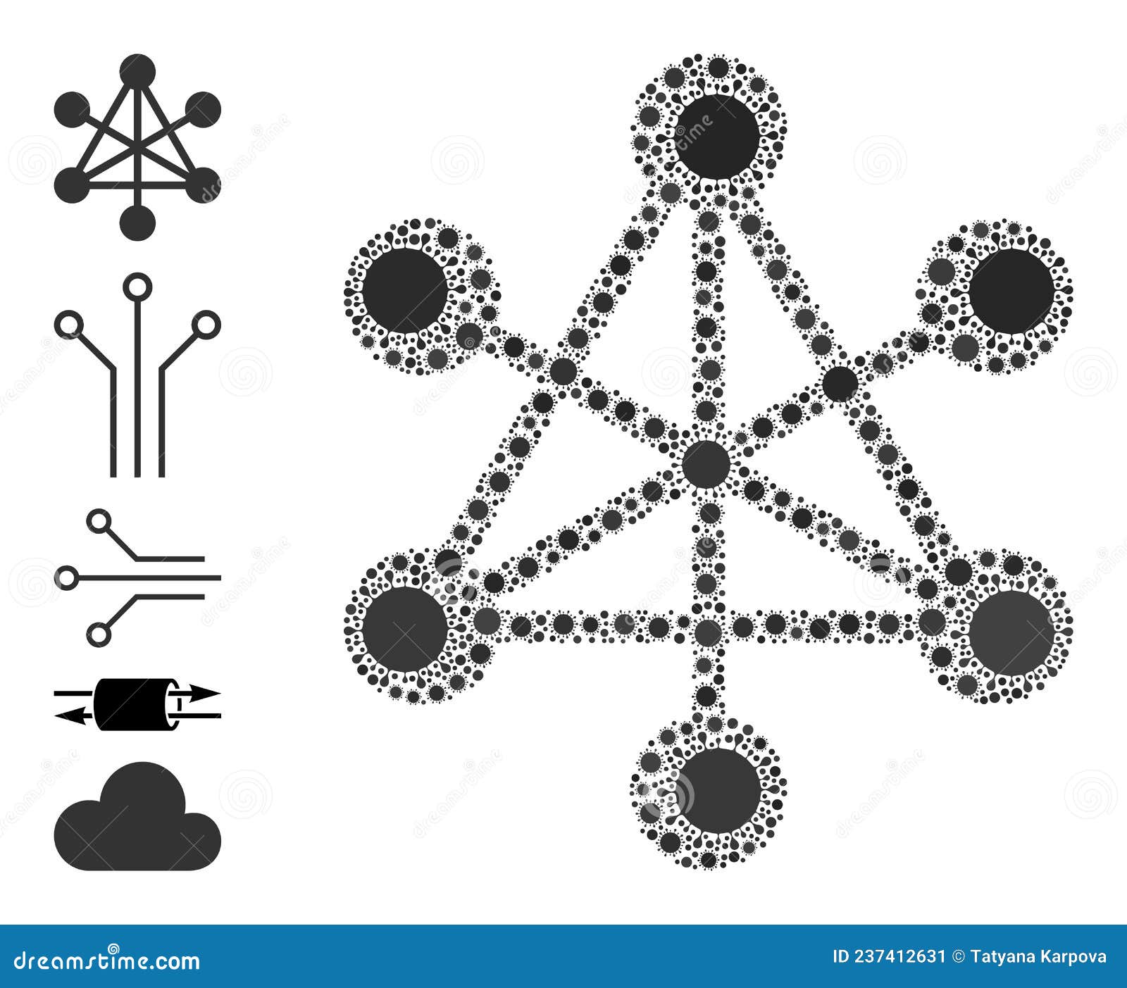 Network Nodes Icon - Covid-2019 Composition and Additional Icons Stock ...