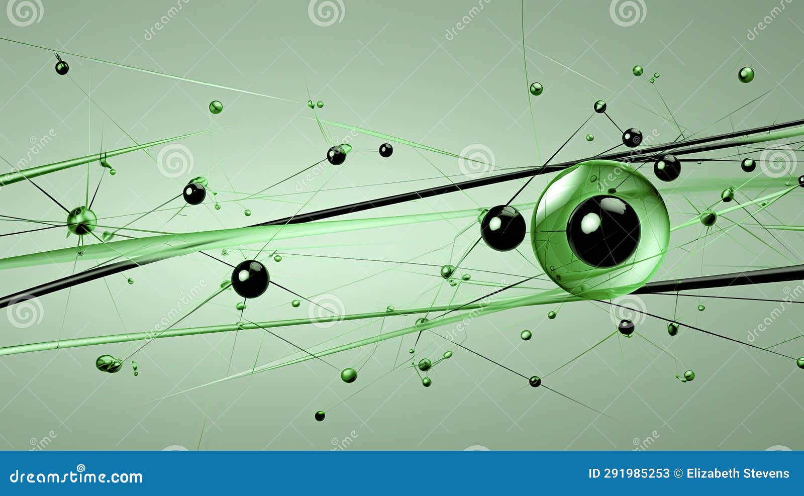 A Network Of Nodes And Lines Royalty-Free Cartoon | CartoonDealer.com ...