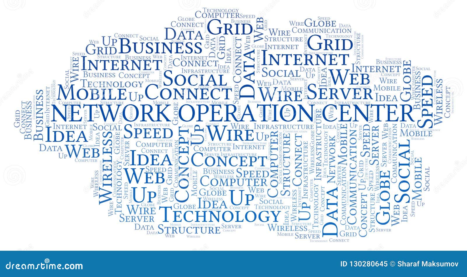 Network Operation Center Word Cloud. Stock Illustration - Illustration ...