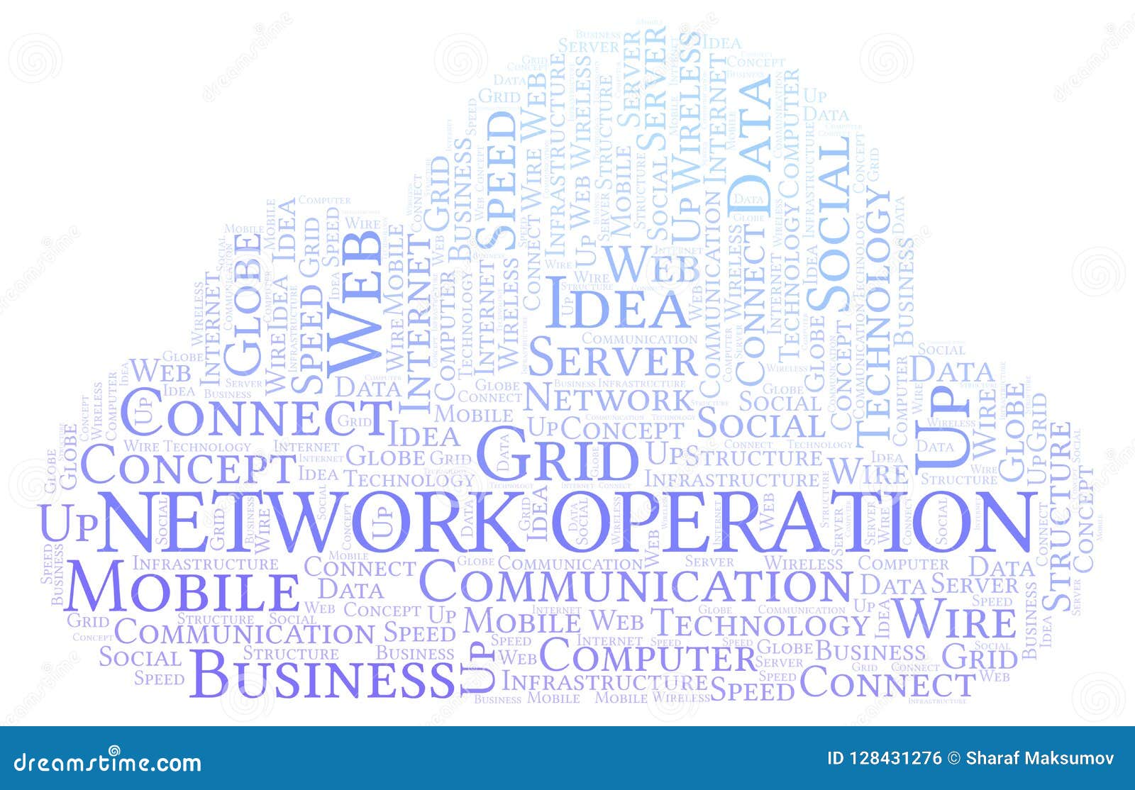 Network Operation Word Cloud. Stock Illustration - Illustration of ...