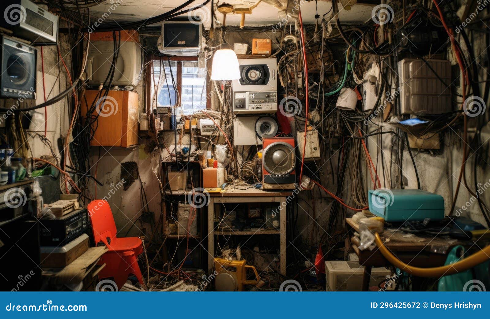 A Network Operations Center Filled with Cables, Servers, and Gadgets ...