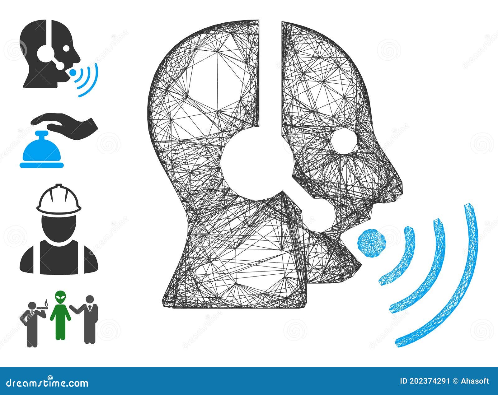 Network Operator Talking Sound Waves Vector Mesh Stock Illustration ... Network Operator Talking Sound Waves Vector Mesh Stock Illustration ...