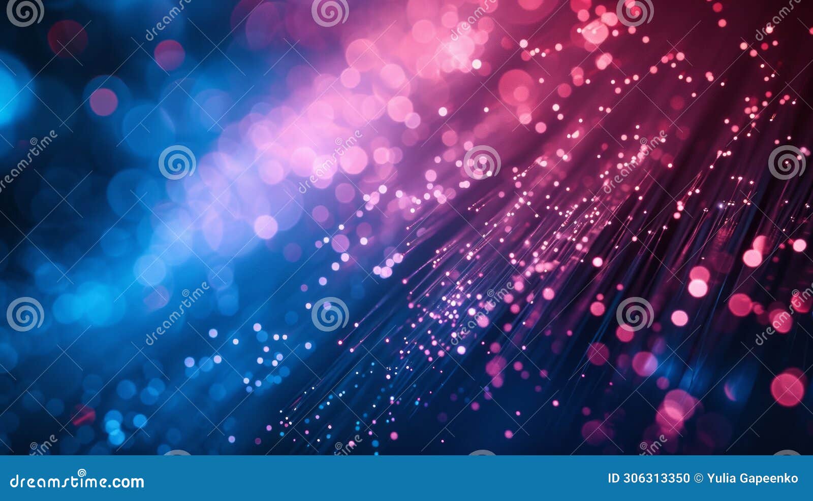 A Network of Optical Fibers, Transmitting Data through a Dazzling Web ...