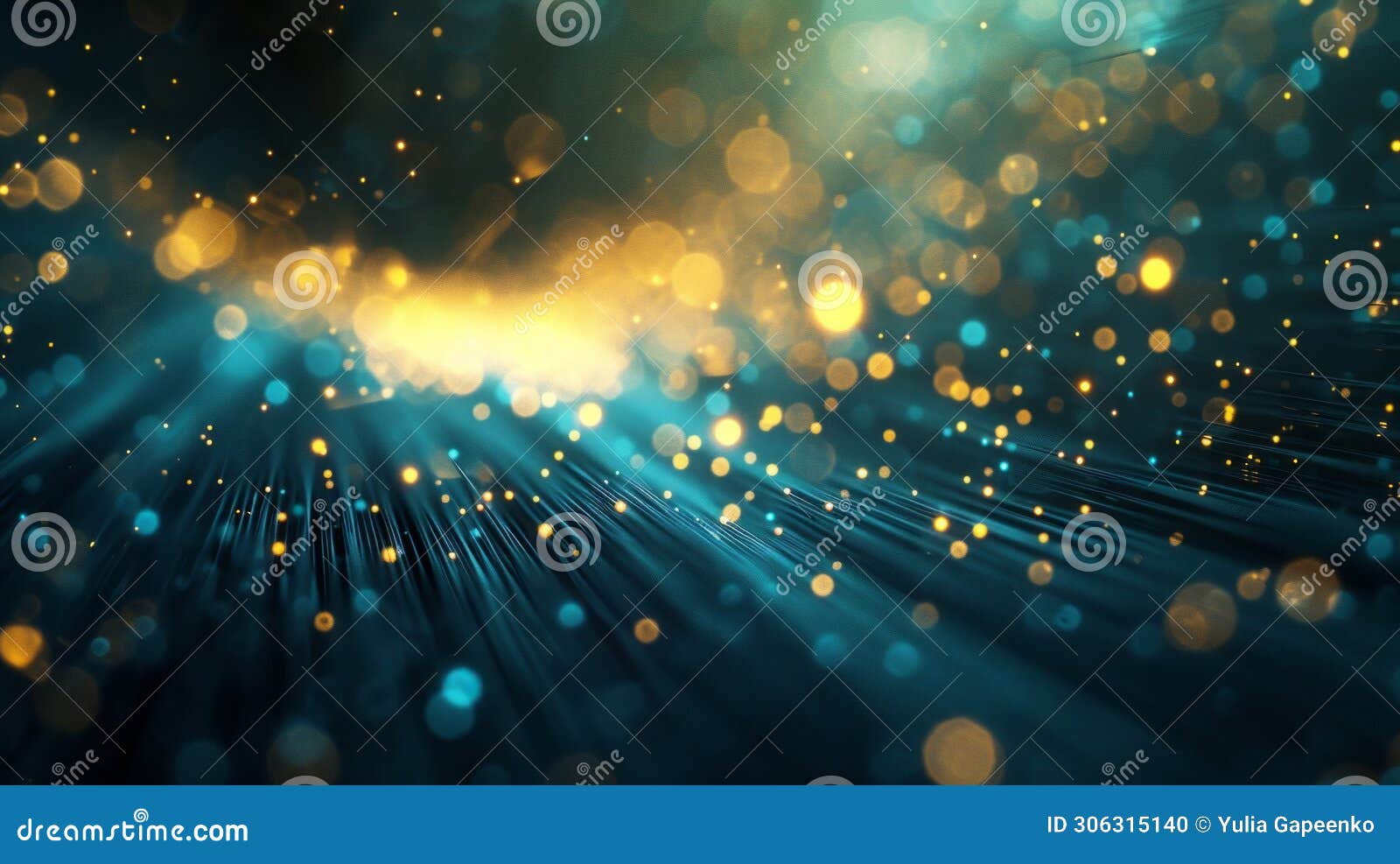 A Network of Optical Fibers, Transmitting Data through a Dazzling Web ...