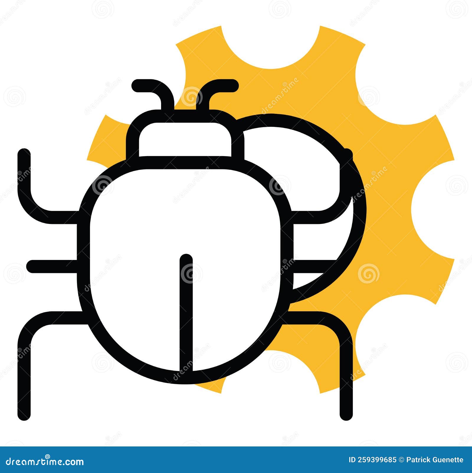 Network Optimization Bug, Icon Stock Vector - Illustration of interface ...