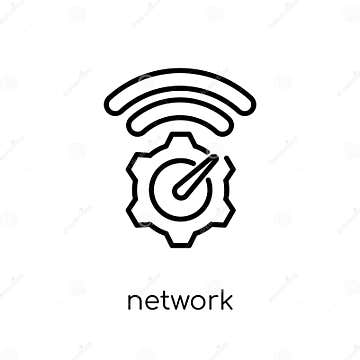 Network Optimization Icon. Trendy Modern Flat Linear Vector Network ...