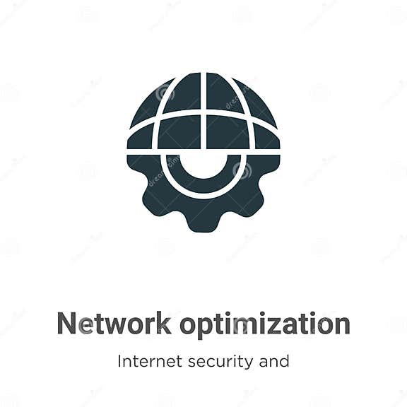 Network Optimization Vector Icon on White Background. Flat Vector ...
