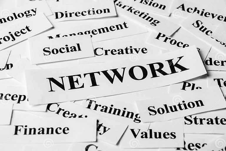 Network and Other Related Words Stock Image - Image of leadership ...