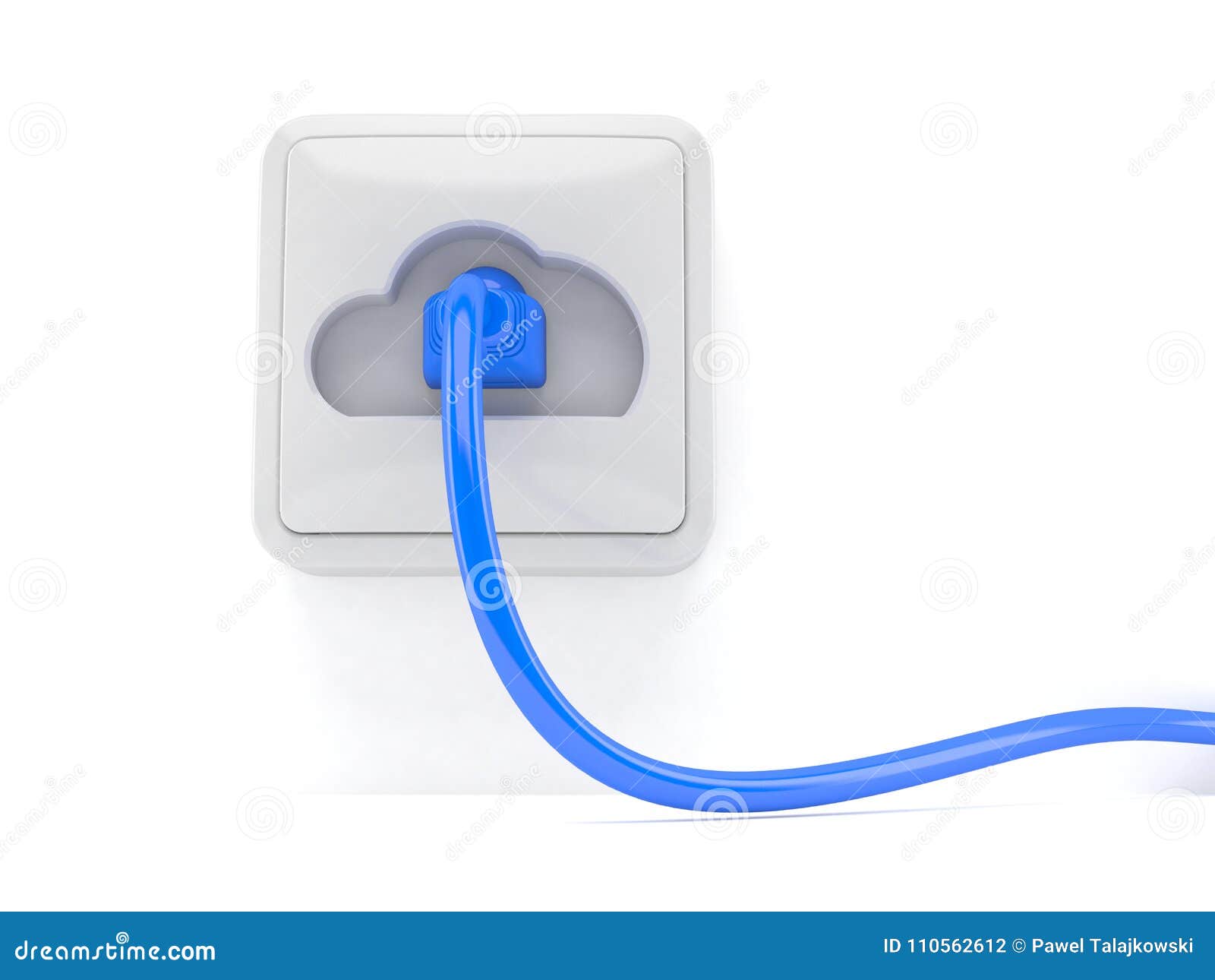 Network Outlet in Cloud Shape Stock Illustration - Illustration of ...