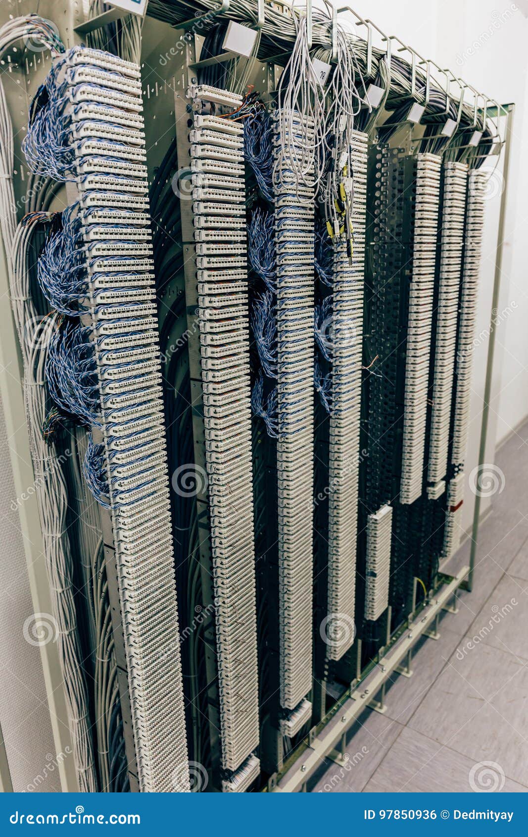 Network Panel, Computer Server in Rack Server, Vertical Image Stock ...
