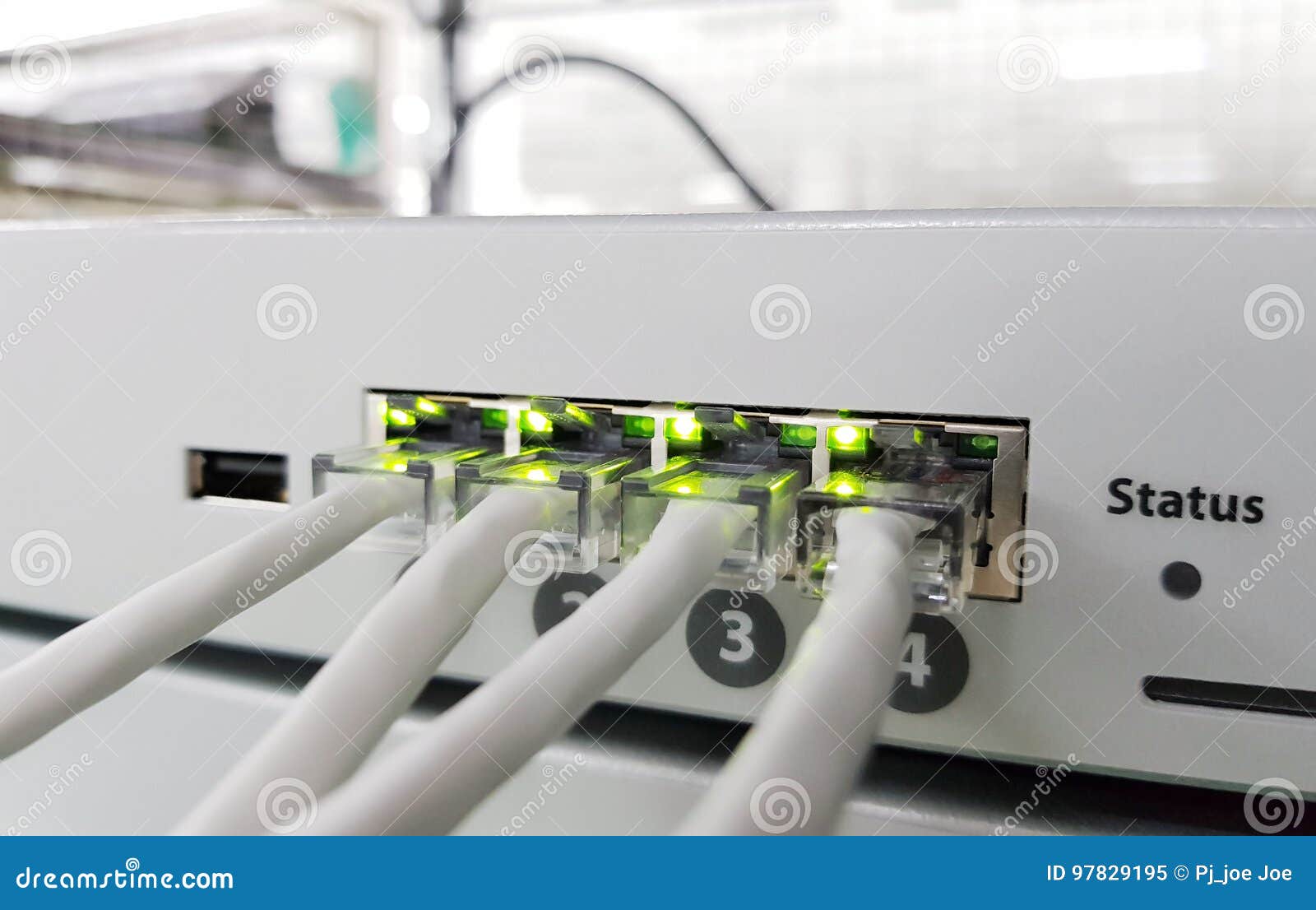 Network panel, switch. stock image. Image of communication - 97829195