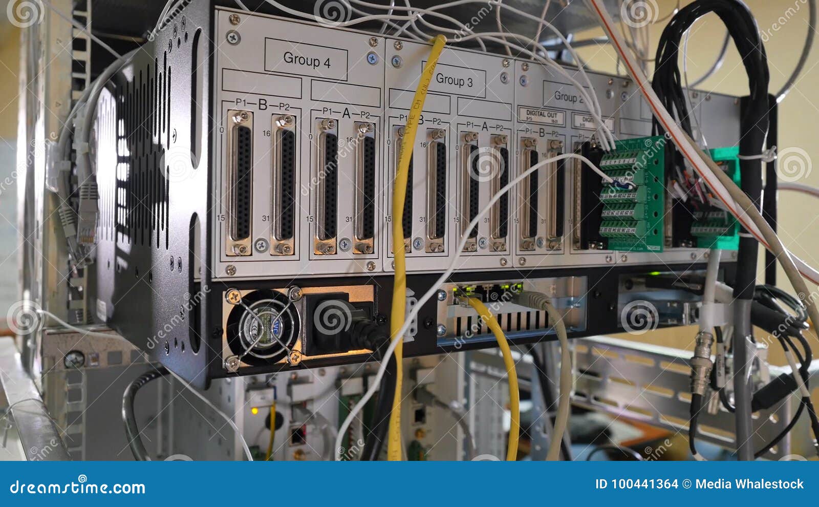 Network Panel, Switch and Cable in Data Center Stock Photo - Image of ...