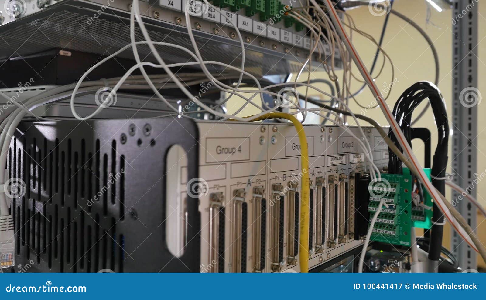 Network Panel, Switch and Cable in Data Center Stock Image - Image of ...