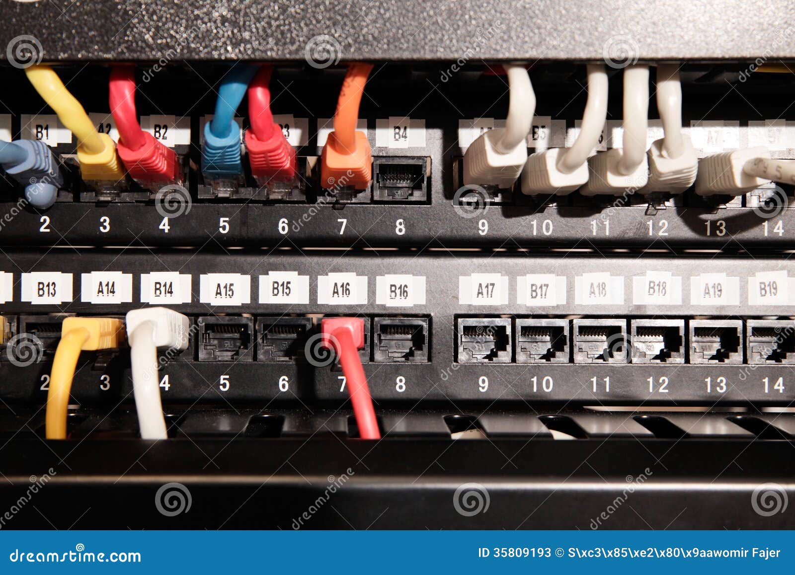 Network Panel, Switch and Cable Stock Image - Image of equipment ...