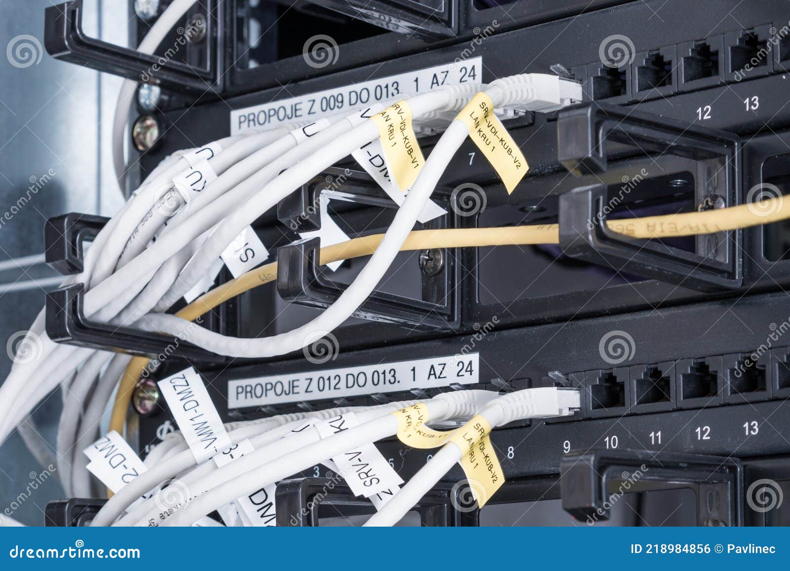 Network Cables Connected into Server Inside Data Center Stock Photo ...