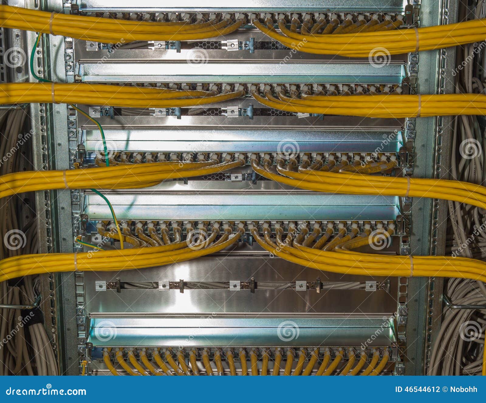 It Network Patch Panel in a Data Center Stock Photo - Image of copper ...