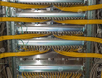 It Network Patch Panel in a Data Center Stock Photo - Image of copper ...