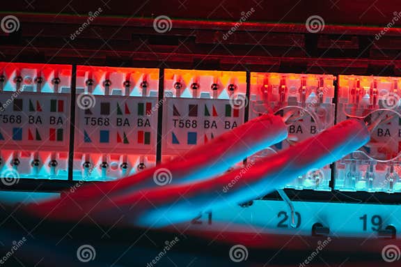 Patch Panel for a Computer Network Stock Photo - Image of colors ...