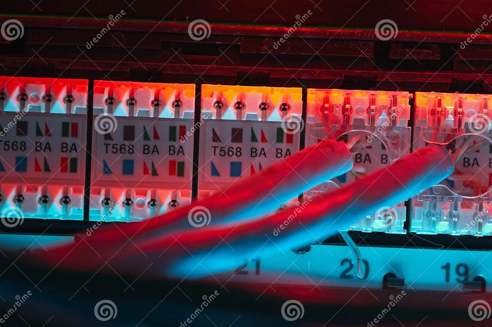Patch Panel for a Computer Network Stock Photo - Image of colors ...
