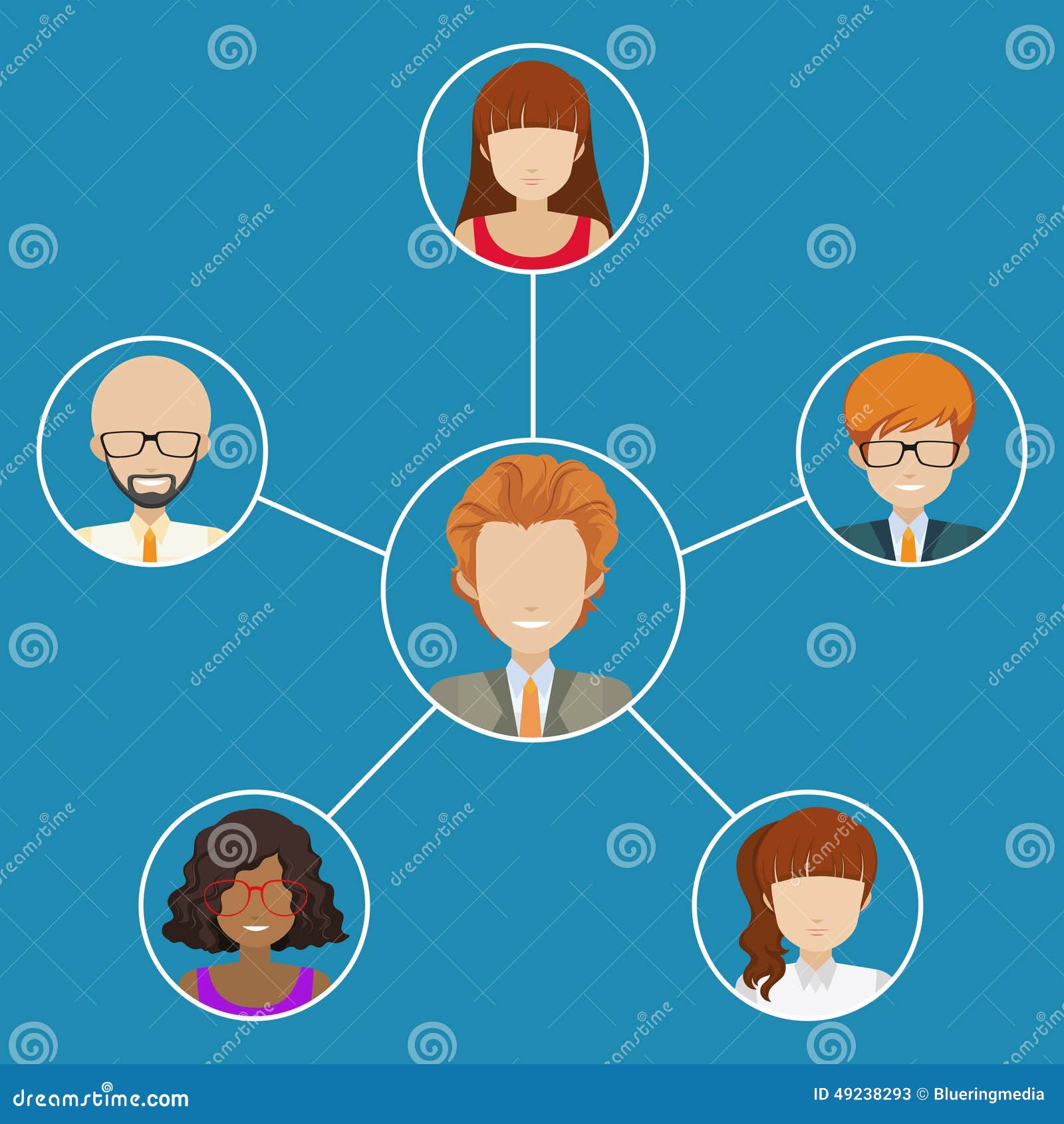 Network of people stock vector. Illustration of female - 49238293