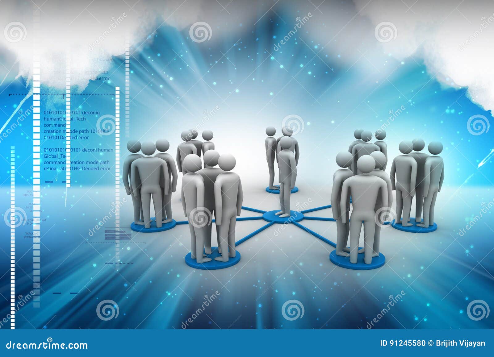 Network with people stock illustration. Illustration of family - 91245580