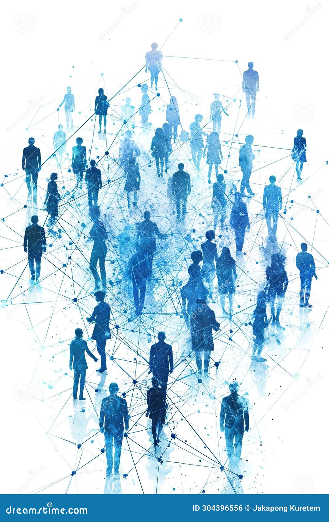 A Network of People, Connected Via a Small Neural Network Stock ...