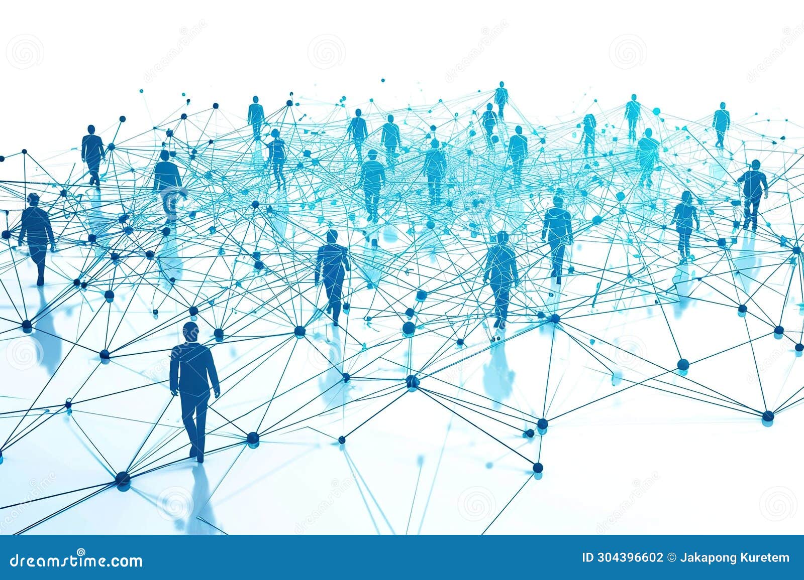 A Network of People, Connected Via a Small Neural Network Stock ...