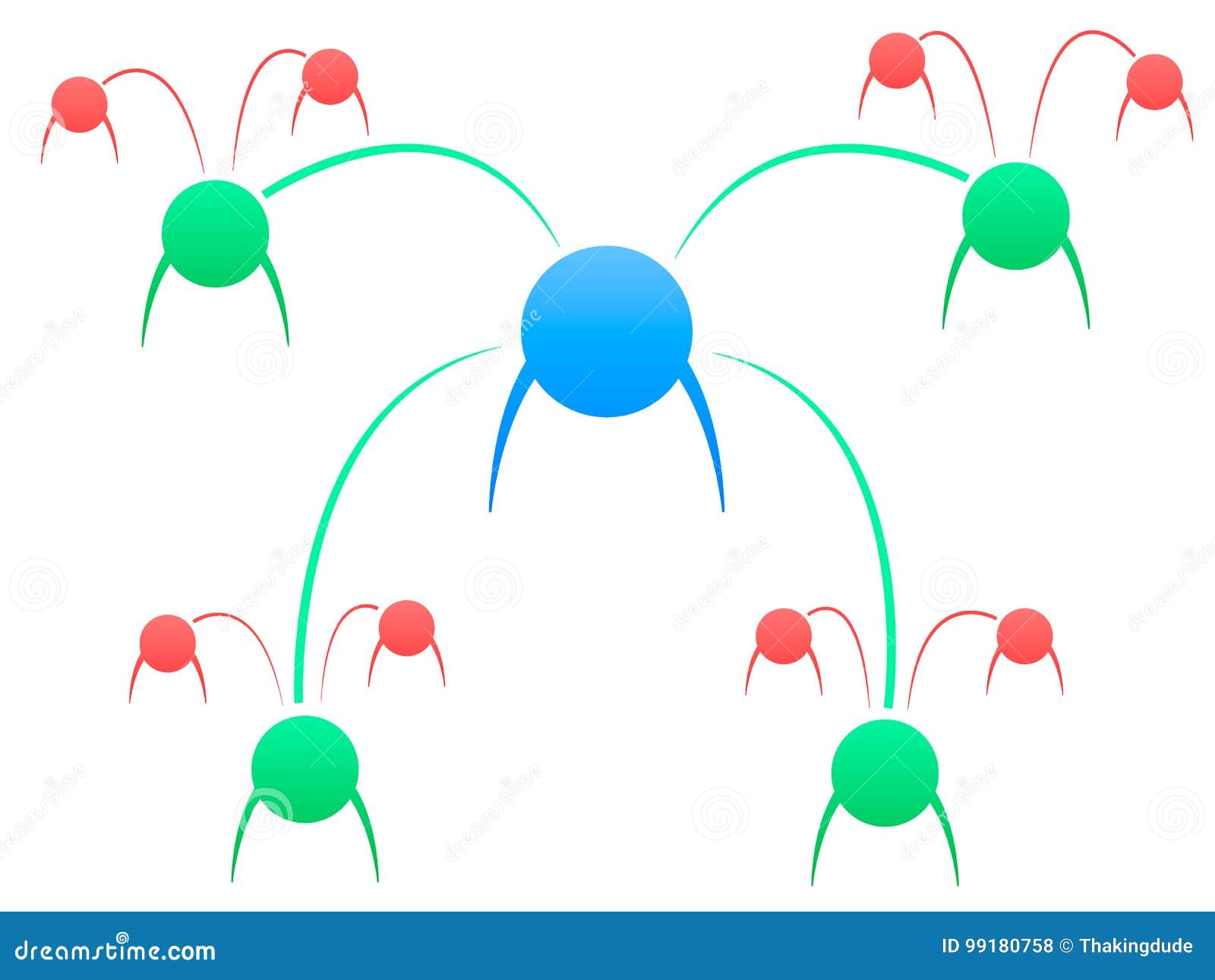 Network of People Equals Influence Stock Illustration - Illustration of ...