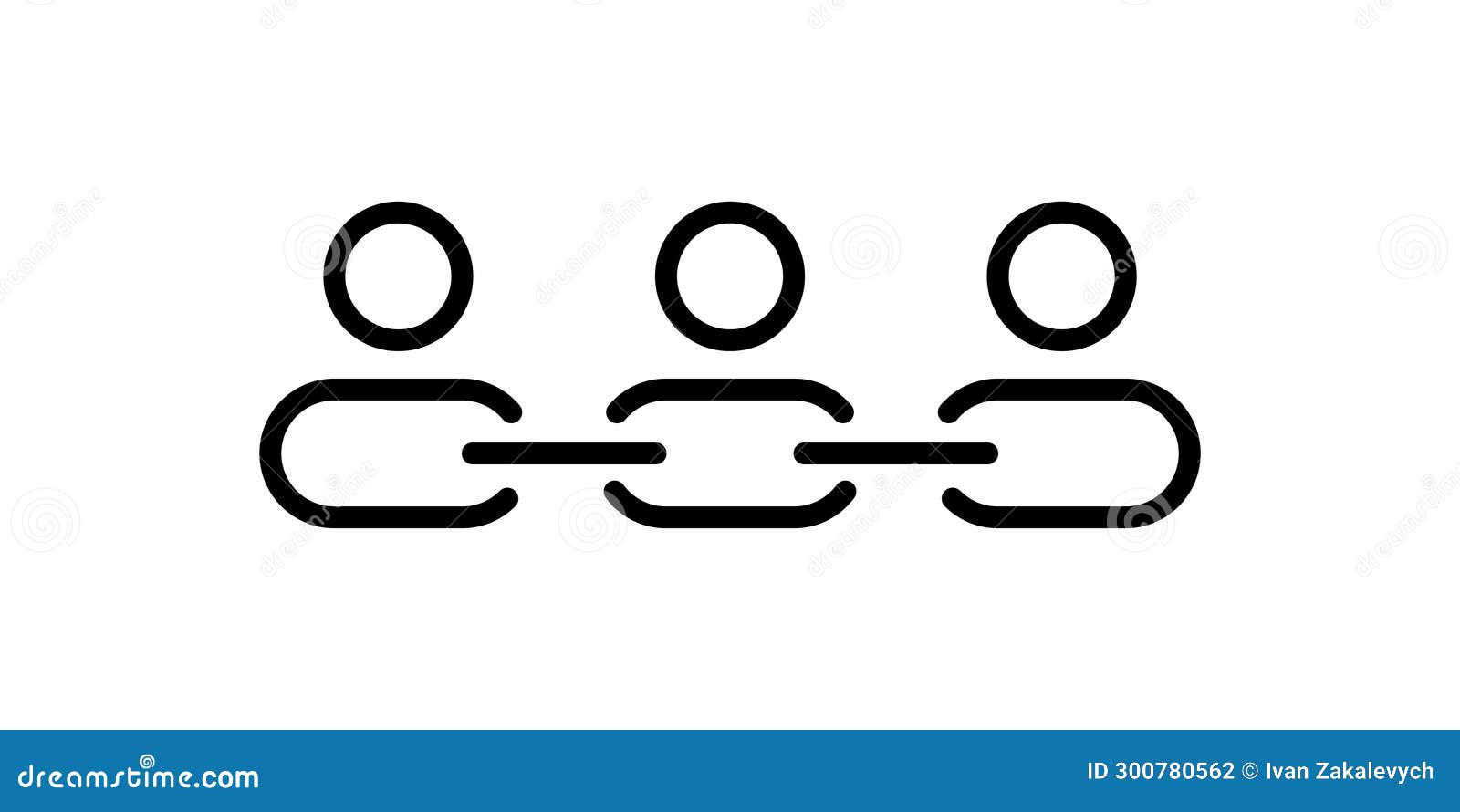 Network People Icon. Editable Stroke Stock Illustration - Illustration ...