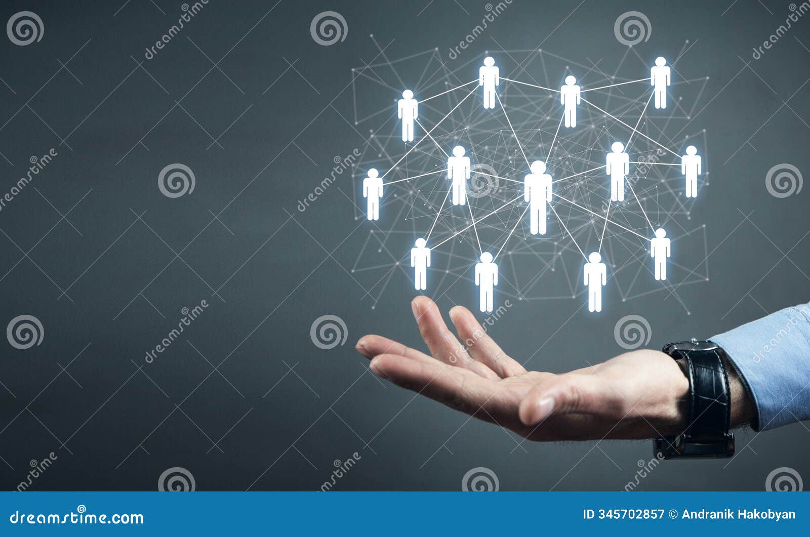 Network of People Icons. Global Communication Stock Illustration ...