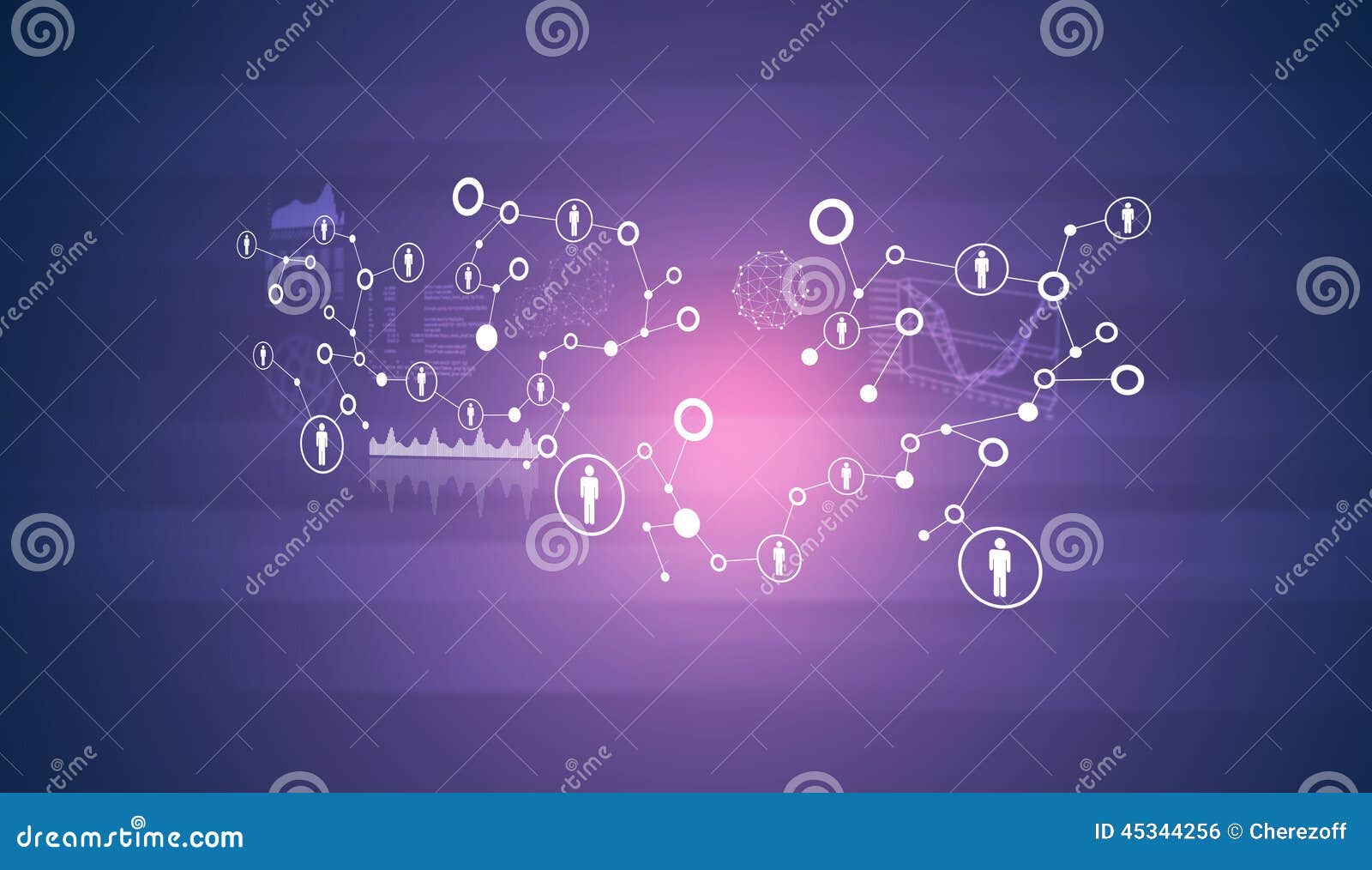 Network with People Icons and Graphs Stock Photo - Image of text, graph ...