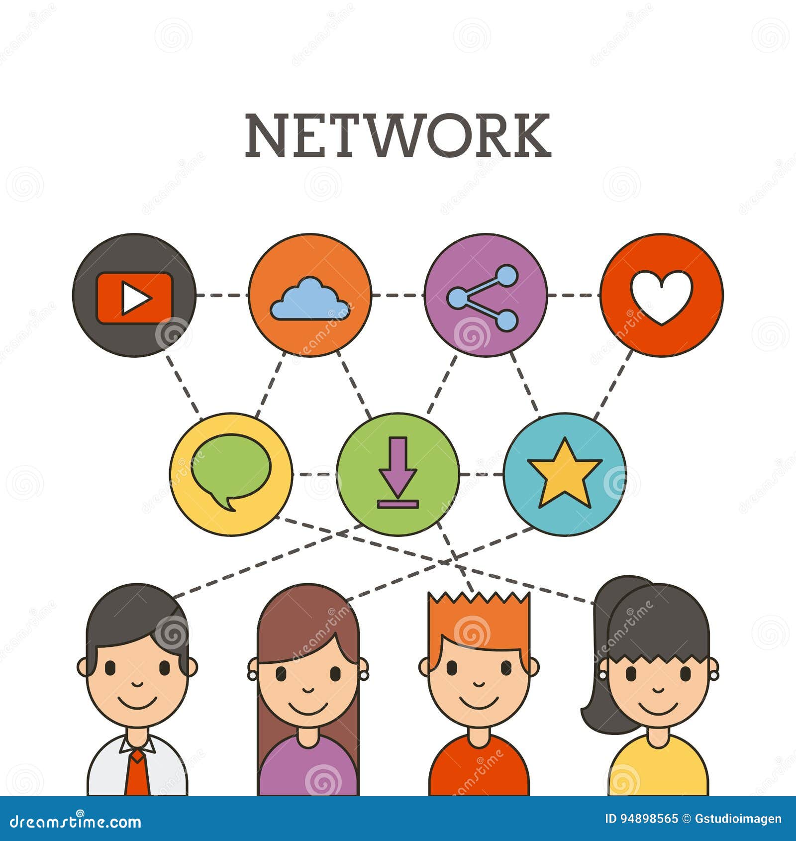 Network people scenary stock vector. Illustration of background - 94898565