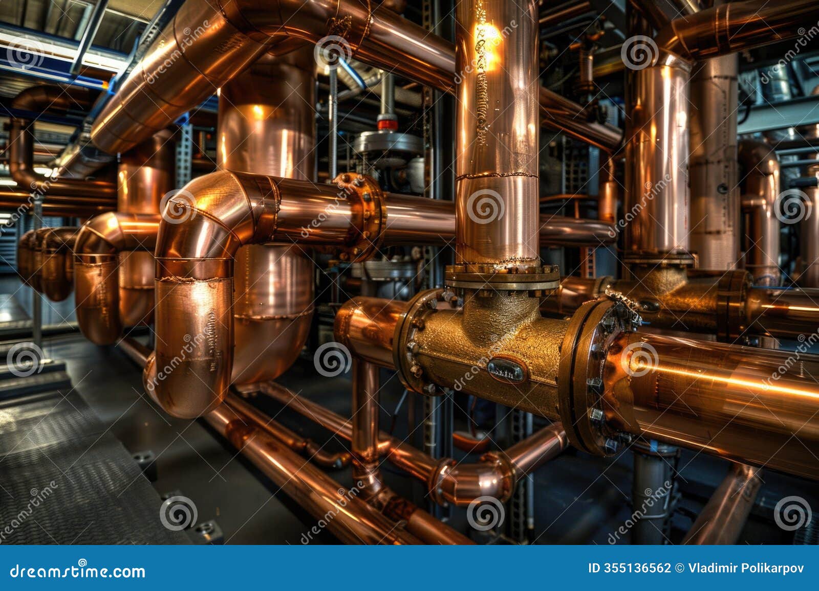 A Network of Pipes Interconnected Together. Ideal for Industrial and ...