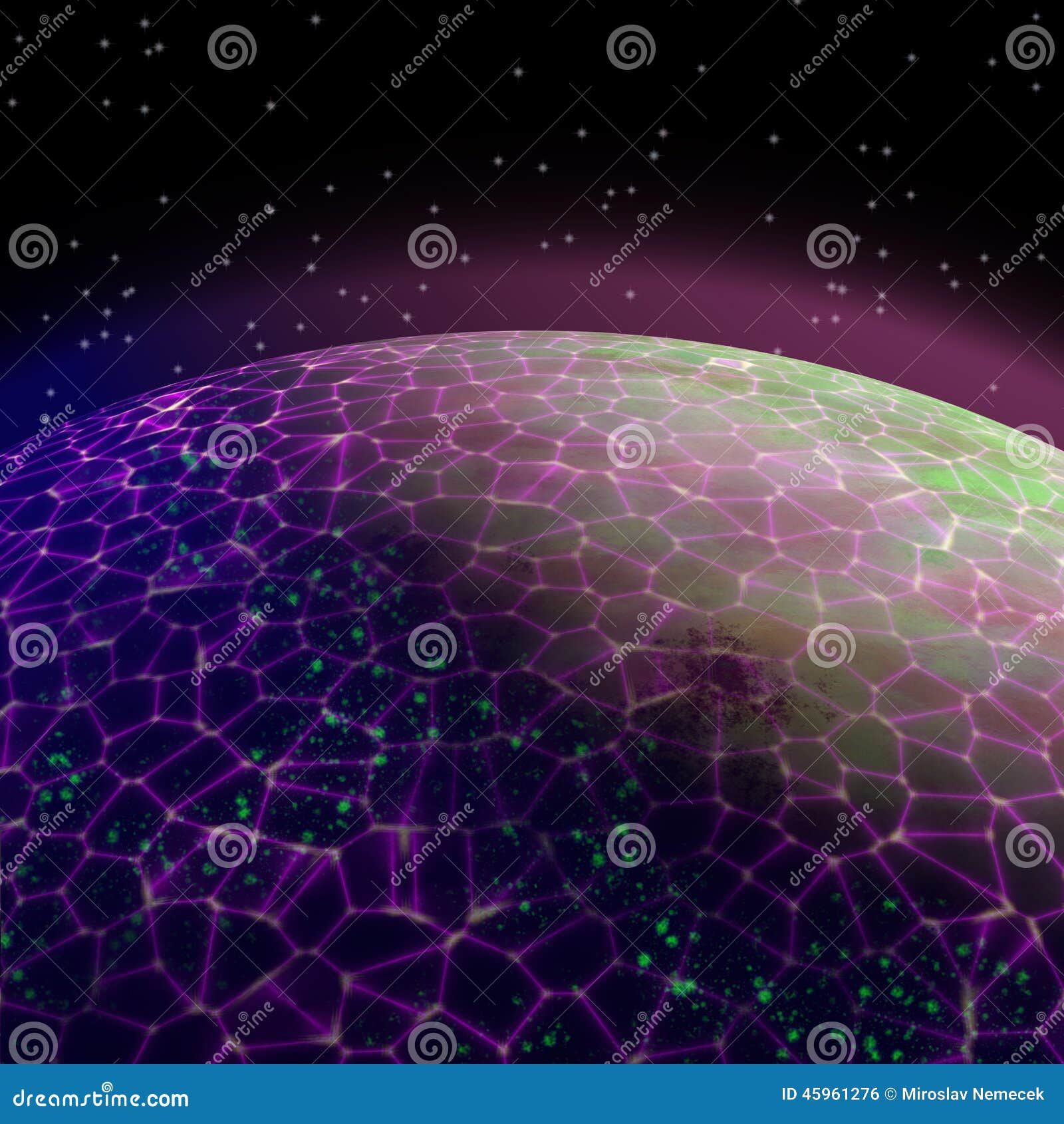 Network on Planet Generated Texture Background Stock Illustration ...