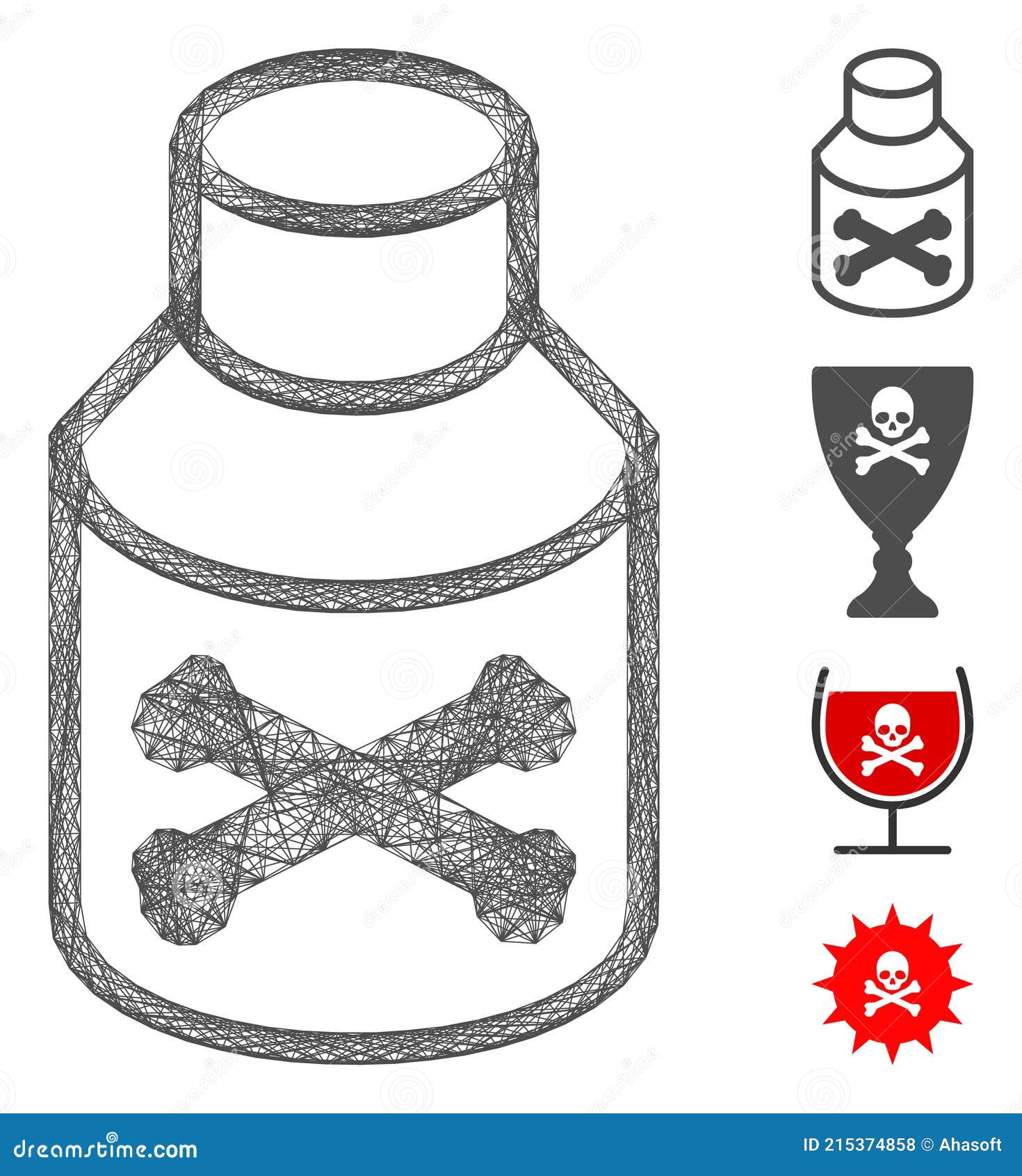 Network Poison Phial Vector Mesh Stock Vector - Illustration of vector ...