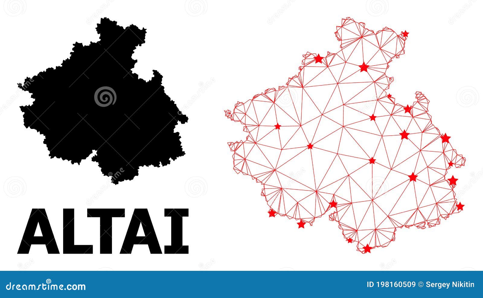 Altai Republic Map Vector | CartoonDealer.com #125736359