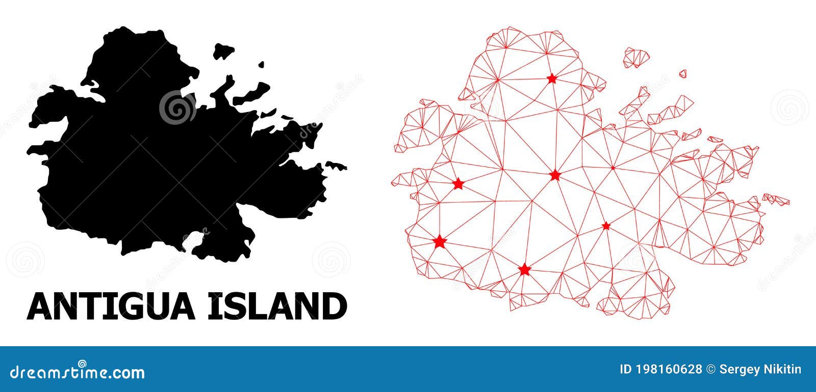 Antigua, Island In The Lesser Antilles In The Caribbean, Political Map ...