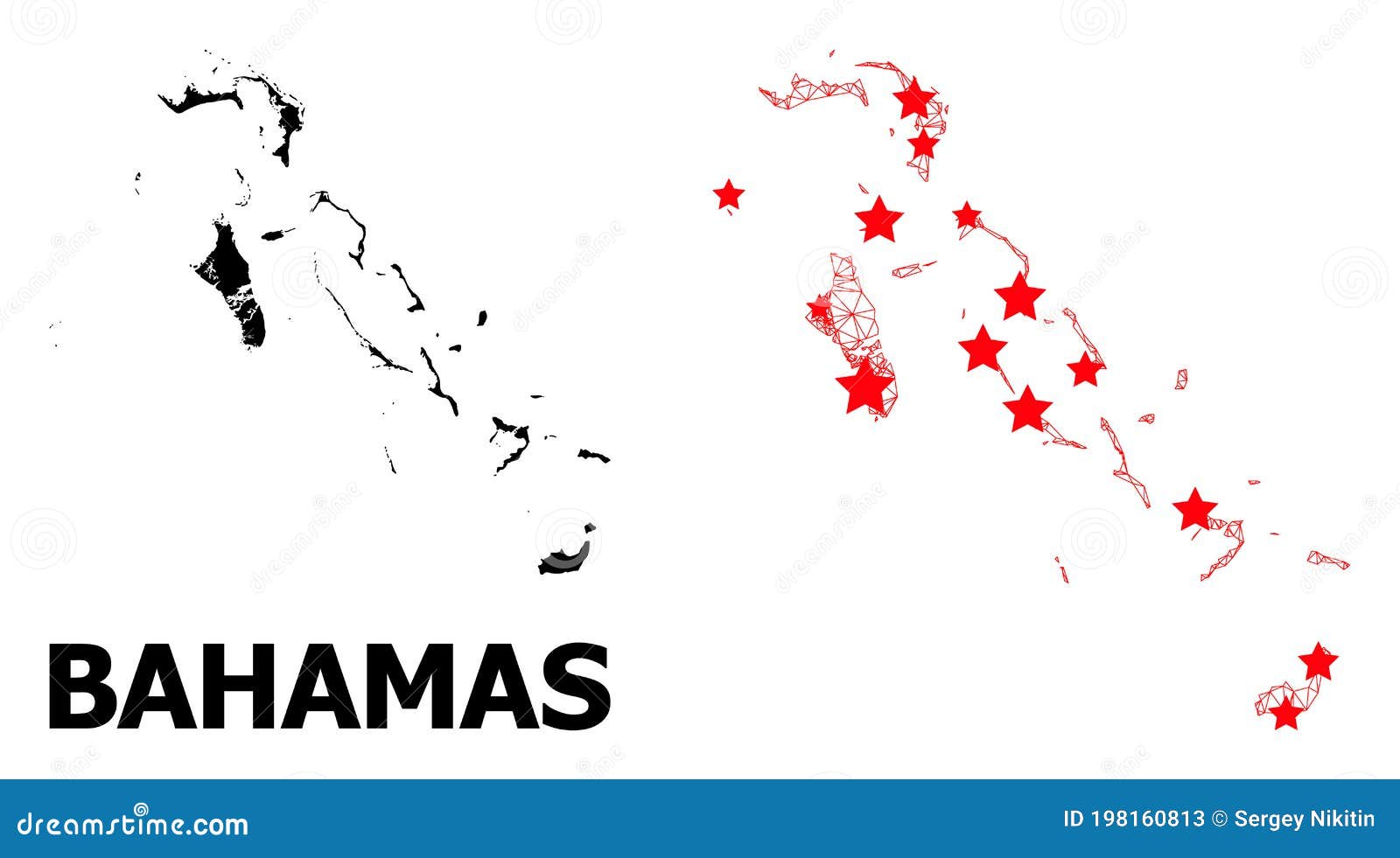 Bahamas Islands Highly Detailed Physical Map Cartoon Vector ...