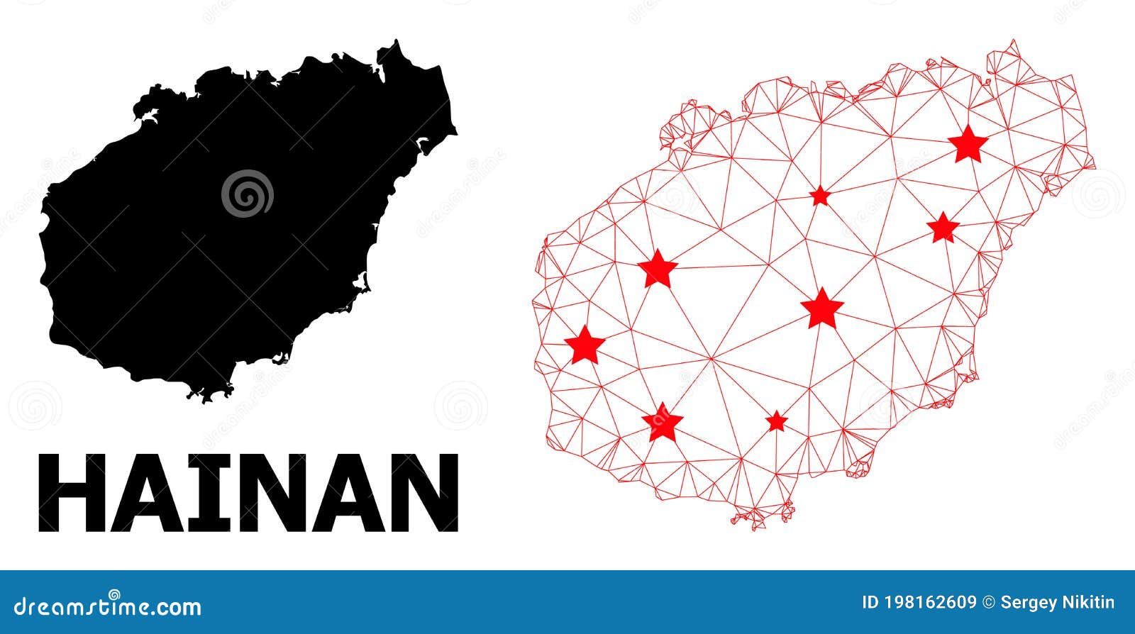Hainan Island Simple Outline Vector Map | CartoonDealer.com #264096620